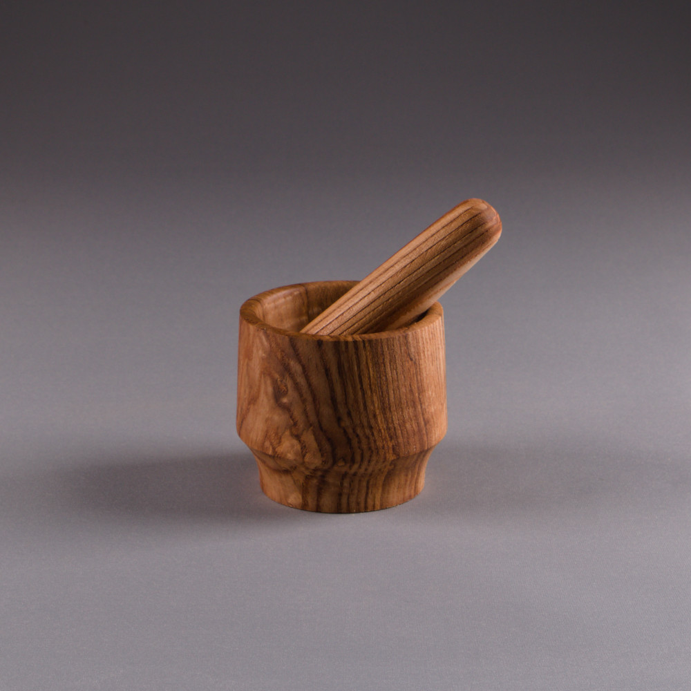 Mortier pilon bois naturel – Artisanat français